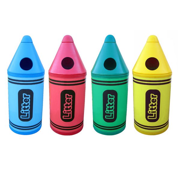 Crayon Playground Litter Bin